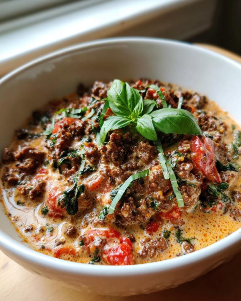 Creamy Tuscan Beef Skillet Ready in 30 Minutes!